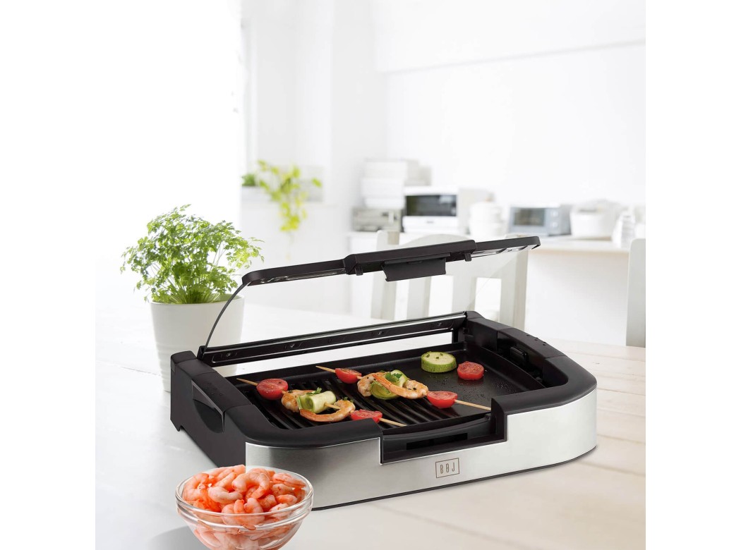 Plancha asar electrica con tapa bbc-1800 1800 w