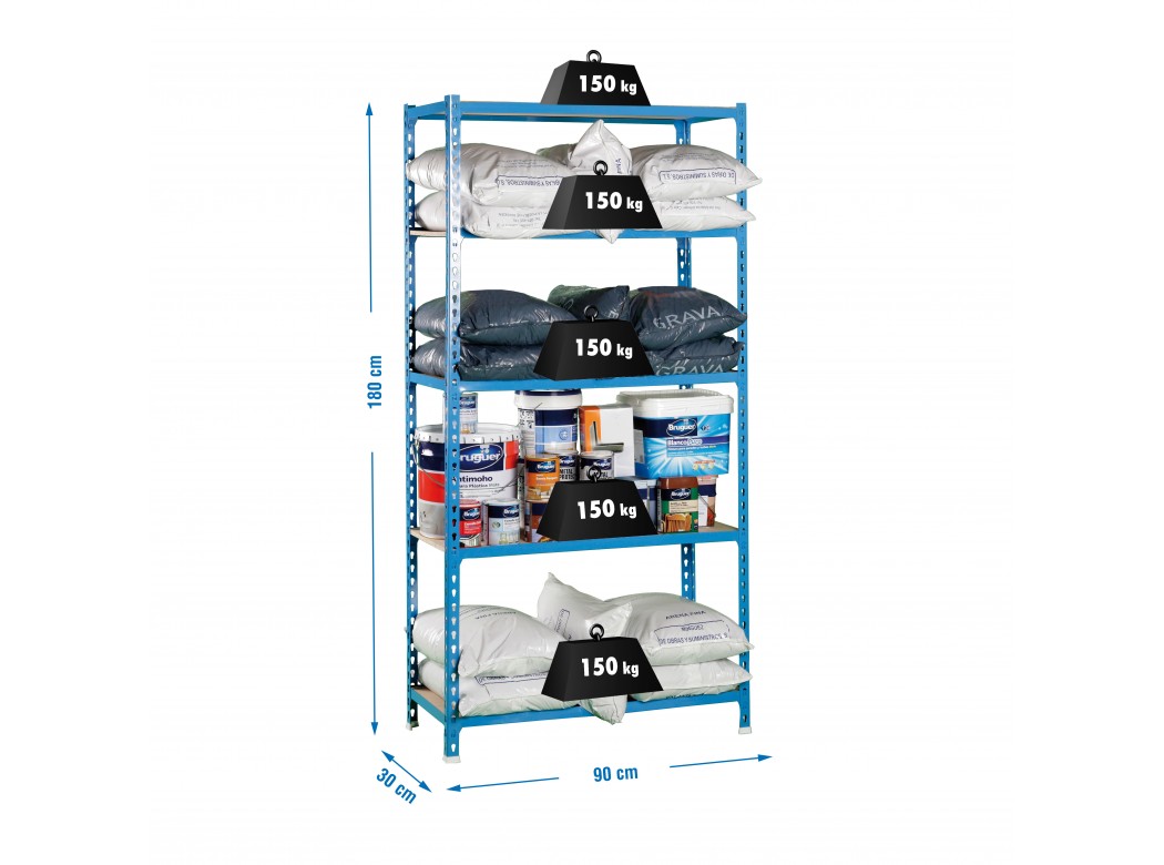 Kit Maderclick 5/300 Azul/madera 1800x900x300