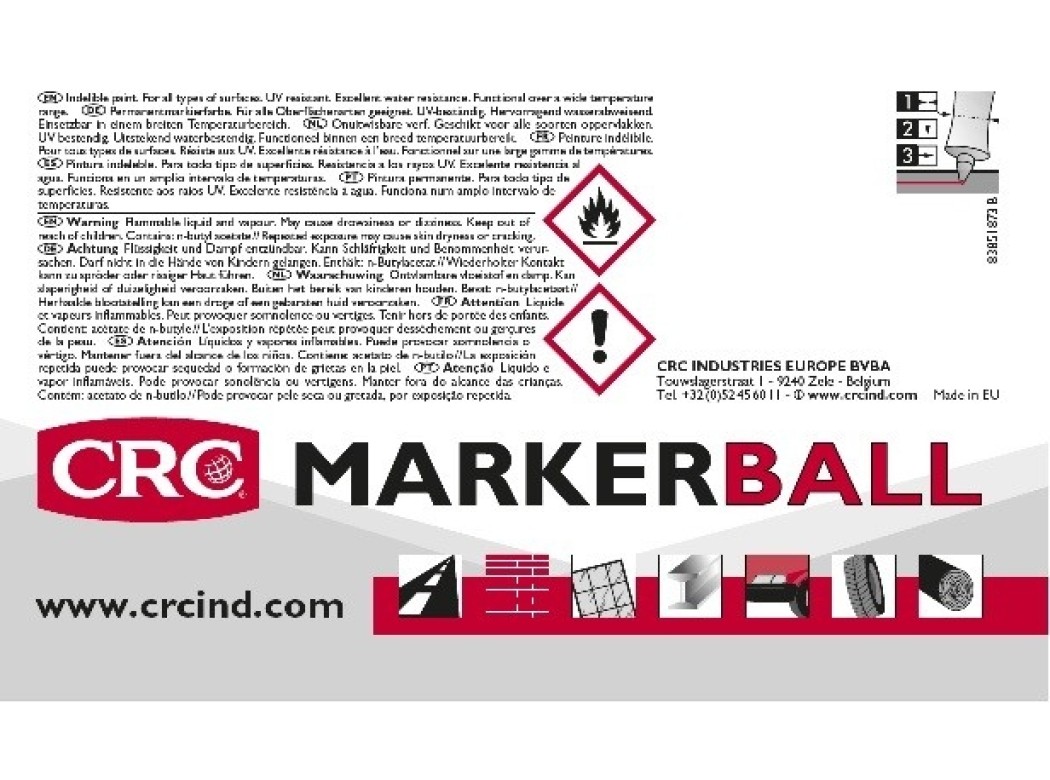 Marcador pint perman. ml ro marker ball tubo crc